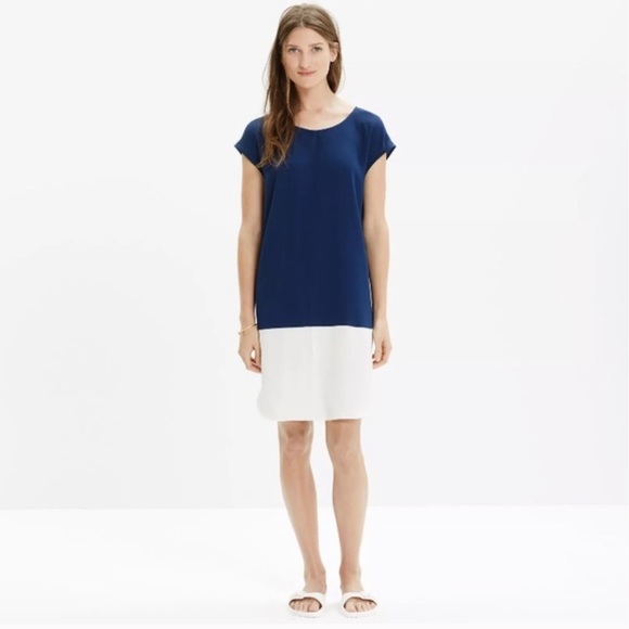 Madewell | Dresses | Madewell Royal Blue Layout Tunic In Colorblock ...
